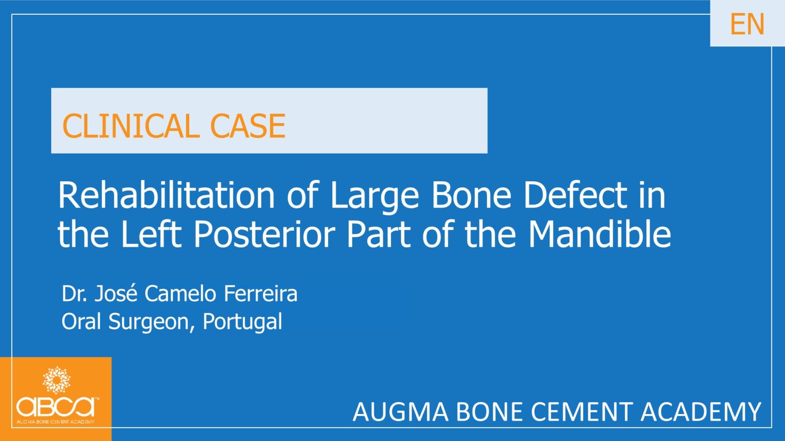 Rehabilitation of Large Bone Defect in the Left Posterior Part of the ...