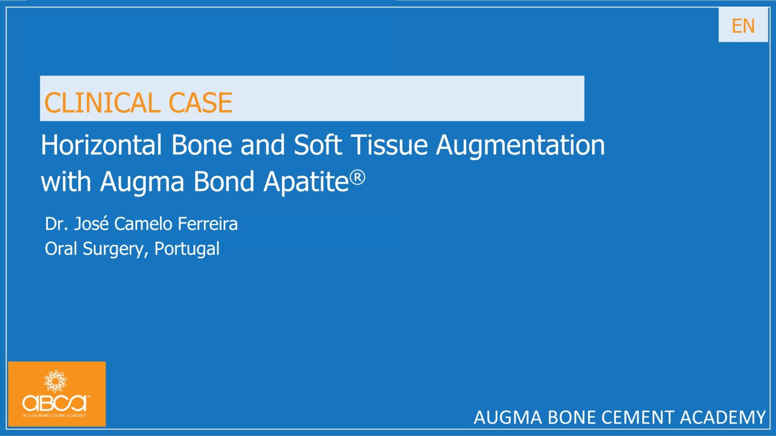 Horizontal Bone and Soft Tissue Augmentation with Augma Bond Apatite ...
